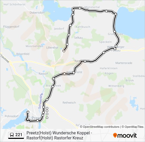 221 Route: Schedules, Stops & Maps - Preetz(Holst) Wundersche Koppel ...