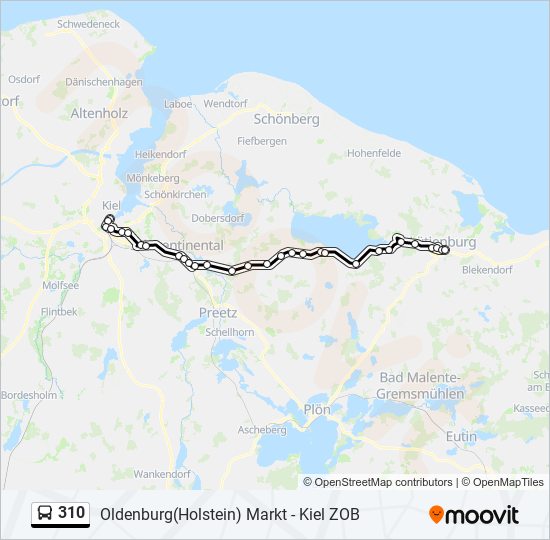 310 Route: Schedules, Stops & Maps - Lütjenburg Zob (Updated)