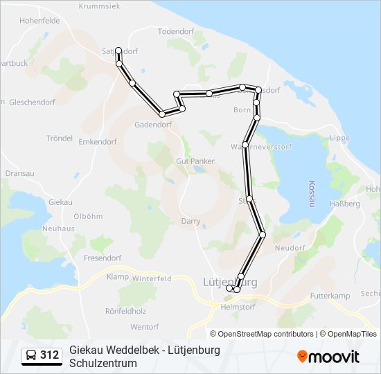 312 Route: Schedules, Stops & Maps - Lütjenburg Markt (Updated)