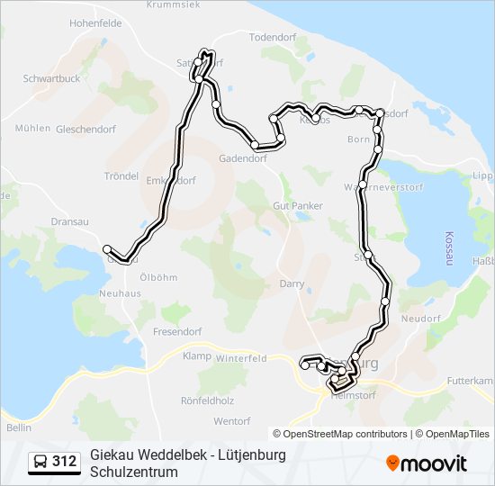 312 Route: Schedules, Stops & Maps - Lütjenburg Schulzentrum (Updated)