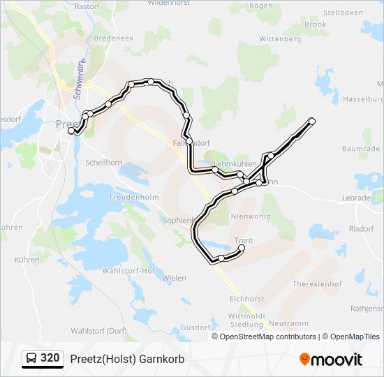 320 Route: Schedules, Stops & Maps - Preetz(Holst) Garnkorb (Updated)