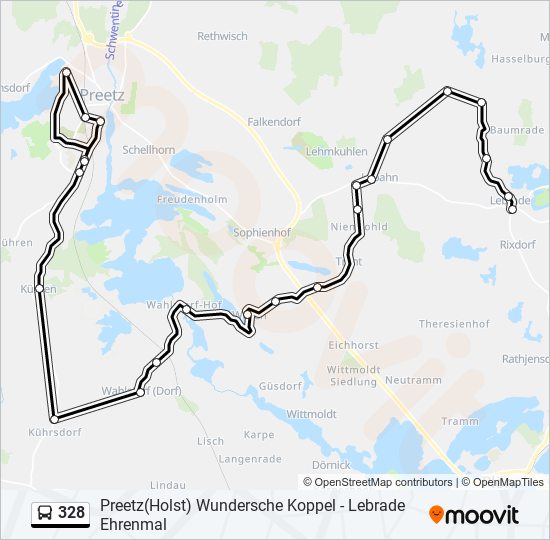 328 Route: Schedules, Stops & Maps - Preetz(Holst) Feldstraße (Updated)
