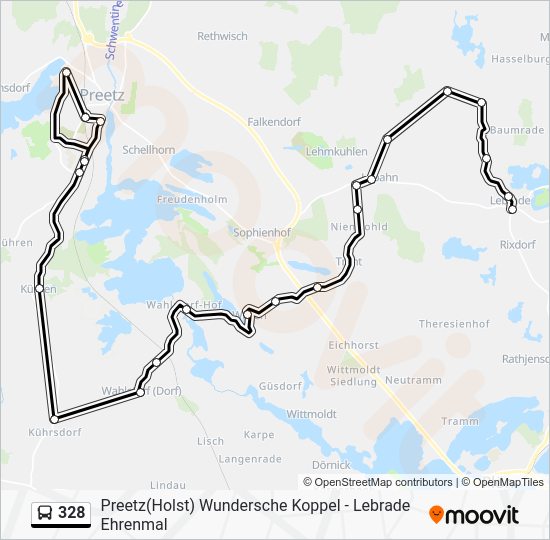 328 Route: Schedules, Stops & Maps - Preetz(Holst) Feldstraße (Updated)