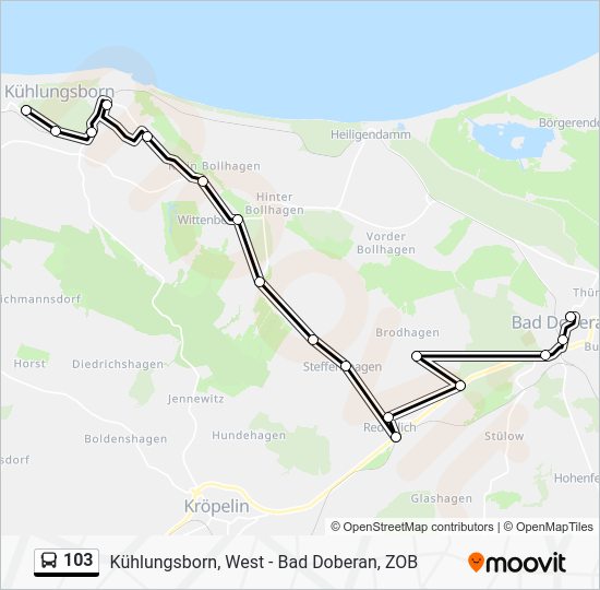 103 Route: Schedules, Stops & Maps - Kühlungsborn, Schulzentrum (Updated)