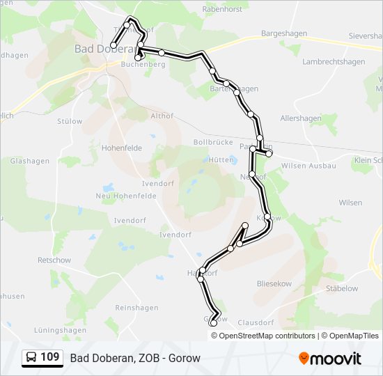 109 Route: Schedules, Stops & Maps - Gorow (Updated)