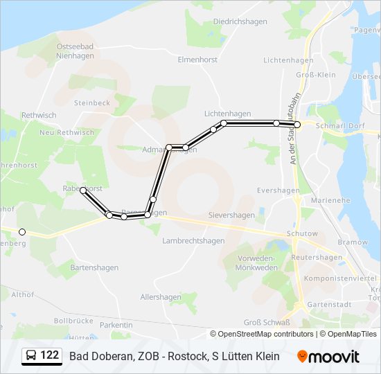 122 Route: Schedules, Stops & Maps - Rostock, S Lütten Klein (Updated)