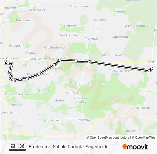 136 Route: Schedules, Stops & Maps - Neu Roggentin (Updated)