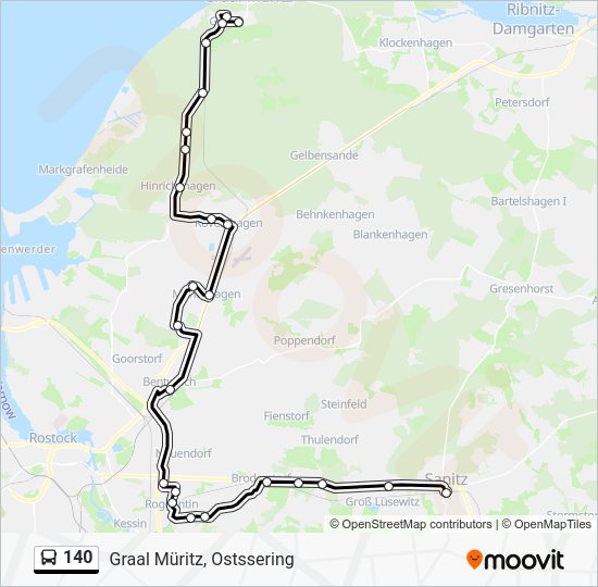 140 Route: Schedules, Stops & Maps - Graal Müritz, Ostssering (Updated)