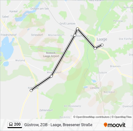 200 Route: Schedules, Stops & Maps - Kritzkow (Updated)