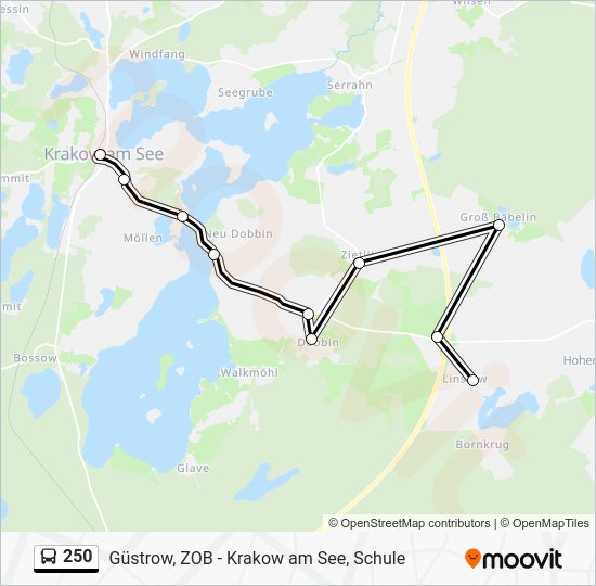 250 Route: Schedules, Stops & Maps - Linstow (Updated)