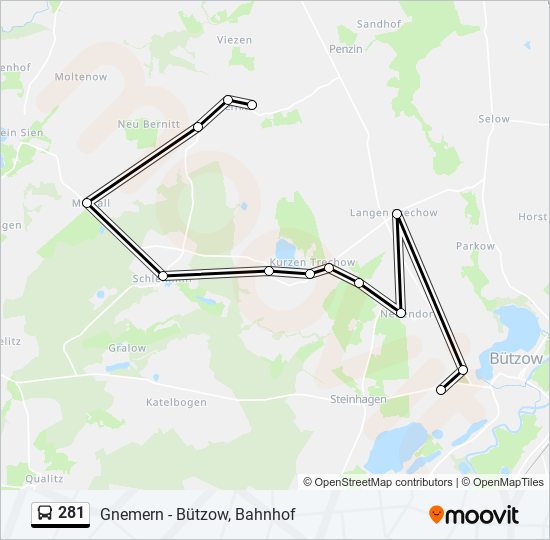 281 Route: Schedules, Stops & Maps - Bützow, Gymnasium (Updated)