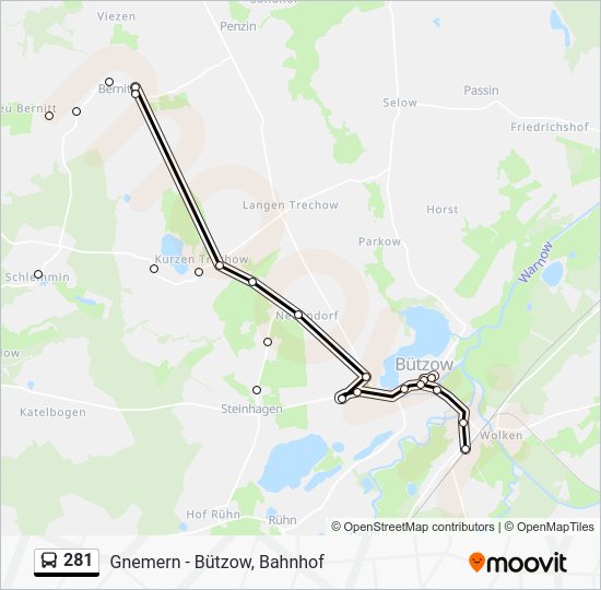 281 Route: Schedules, Stops & Maps - Bützow, Bahnhof (Updated)