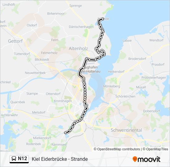n12 Route: Fahrpläne, Haltestellen & Karten - Strande (Aktualisiert)