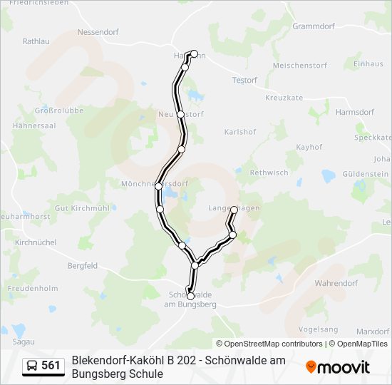 561 Route: Schedules, Stops & Maps - Wangels-Hansühn Kirche (Updated)