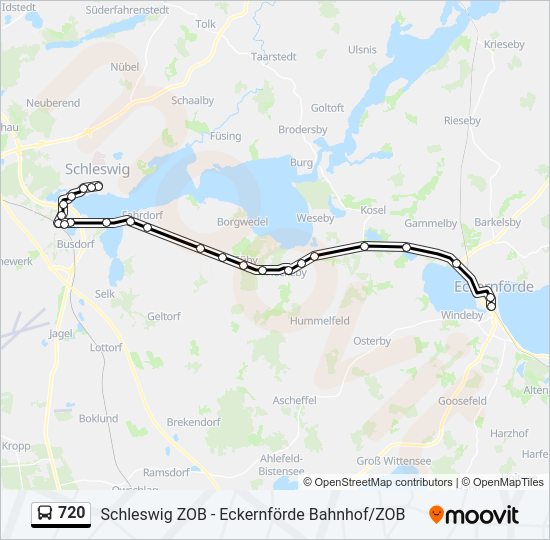 720 Route: Schedules, Stops & Maps - Eckernförde Bahnhof/Zob (Updated)