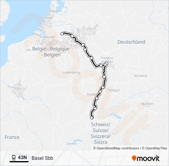 43N Route: Schedules, Stops & Maps - Basel Sbb (Updated)