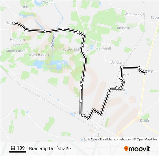 109 Route: Schedules, Stops & Maps - Braderup Dorfstraße (Updated)