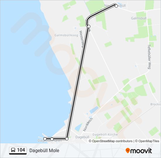 104 Route: Schedules, Stops & Maps - Dagebüll Mole (Updated)