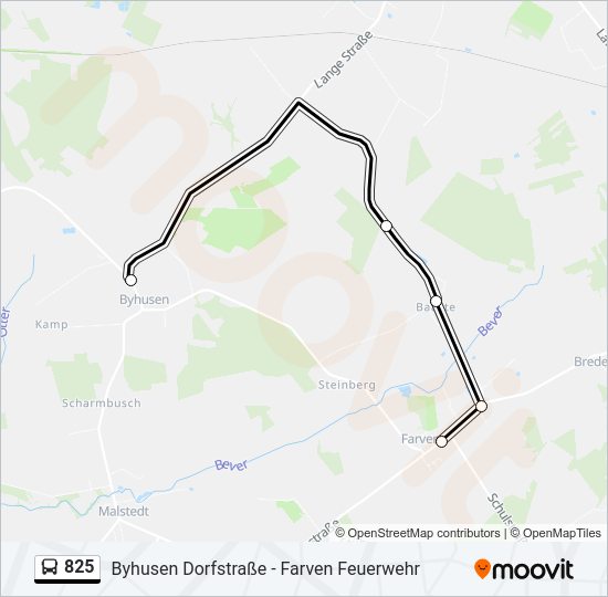 825 Route: Schedules, Stops & Maps - Farven Feuerwehr (Updated)