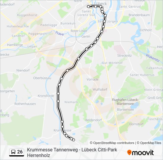 26 Route: Fahrpläne, Haltestellen & Karten - Zob/Hauptbahnhof ...