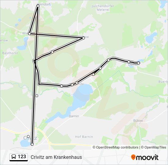 123 Route: Schedules, Stops & Maps - Crivitz am Krankenhaus (Updated)