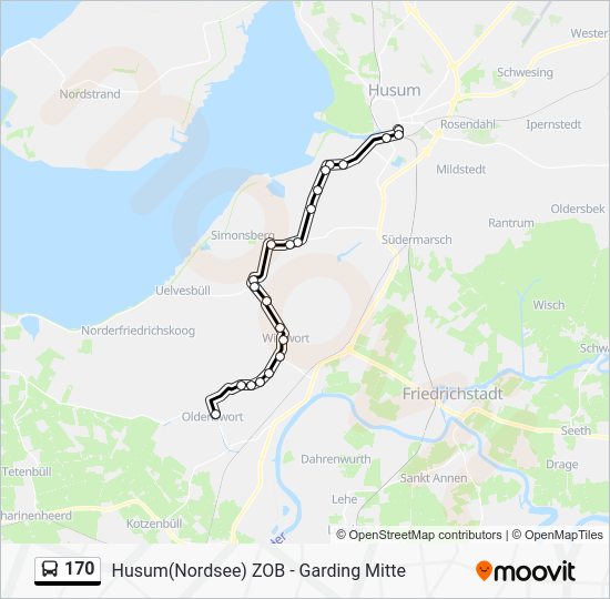 170 Route: Schedules, Stops & Maps - Oldenswort Zob (Updated)