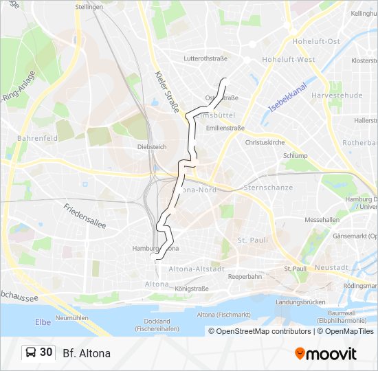 30 Route: Fahrpläne, Haltestellen & Karten - Bf. Altona (Aktualisiert)