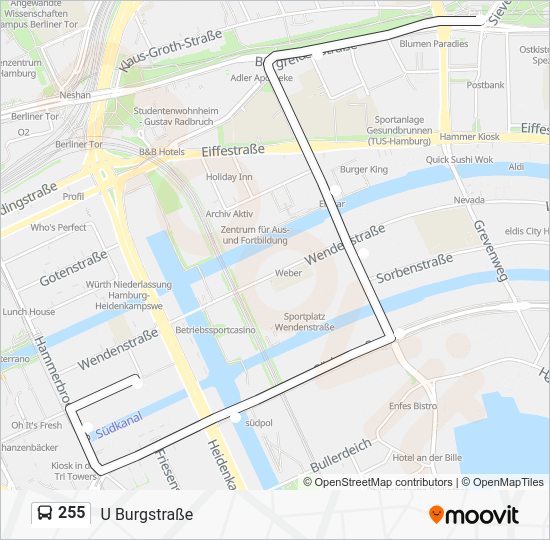 255 Route: Schedules, Stops & Maps - U Burgstraße (Updated)