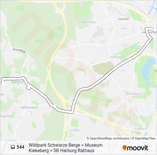 544 Route: Schedules, Stops & Maps - S Harburg Rathaus (Updated)