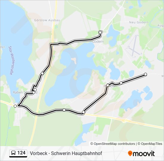 124 Route: Schedules, Stops & Maps - Godern (Updated)