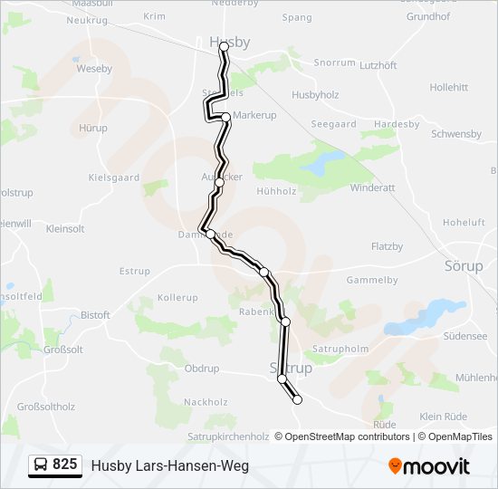 825 Route: Schedules, Stops & Maps - Husby Lars-Hansen-Weg (Updated)