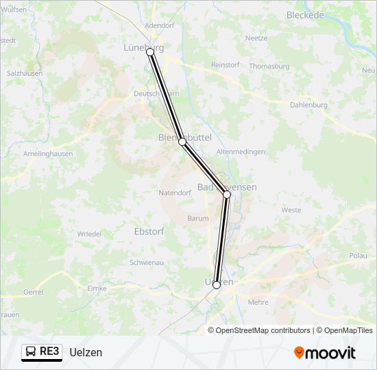 re3 Route: Schedules, Stops & Maps - Uelzen (Updated)