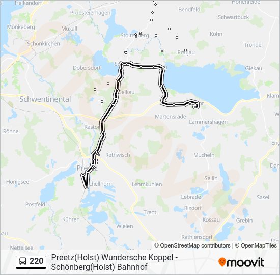 220 Route: Schedules, Stops & Maps - Preetz(Holst) Zob/Bahnhof (Updated)