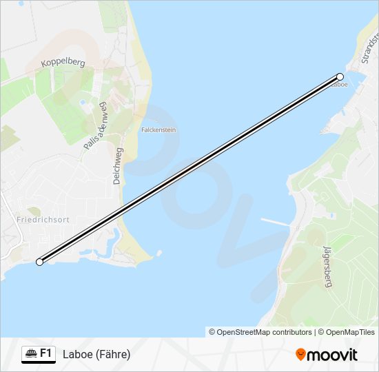 f1 Route: Schedules, Stops & Maps - Laboe (Fähre) (Updated)