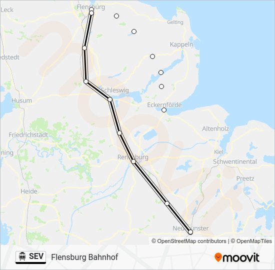SEV Route: Schedules, Stops & Maps - Flensburg Bahnhof (Updated)