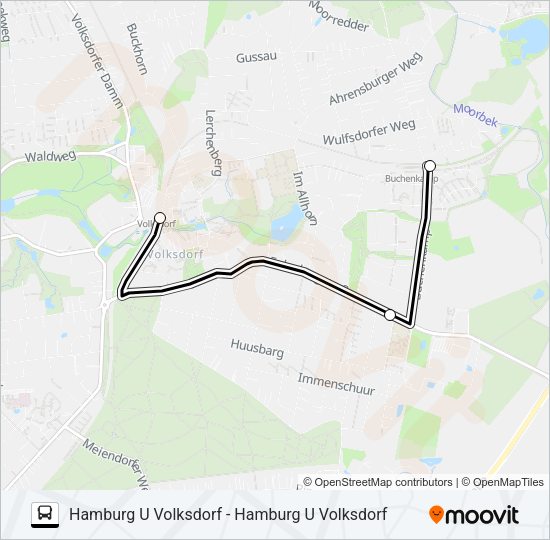 U1SEV DIREKT Route: Schedules, Stops & Maps - Hamburg U Volksdorf (Updated)