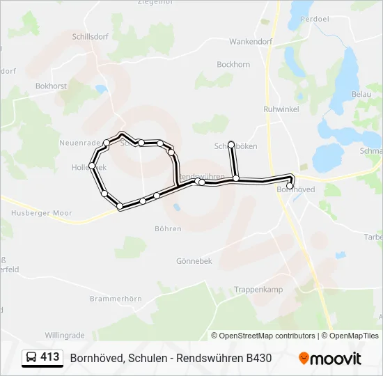 413 Route: Schedules, Stops & Maps - Bornhöved, Schulen (Updated)