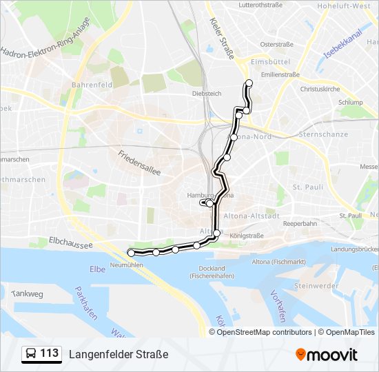 113 Route: Schedules, Stops & Maps - Langenfelder Straße (Updated)