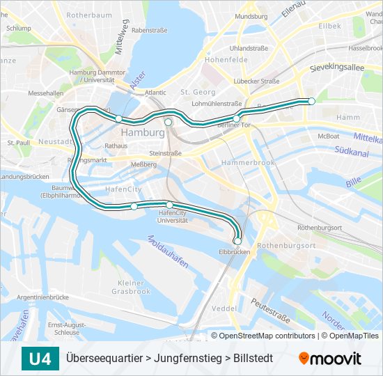 u4 Route: Schedules, Stops & Maps - HafenCity Universität (Updated)