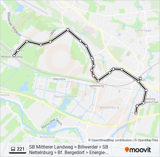 221 Route: Fahrpläne, Haltestellen & Karten - S Mittlerer Landweg ...