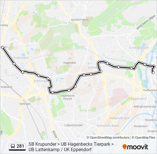 281 Route: Schedules, Stops & Maps - U Lattenkamp (Updated)