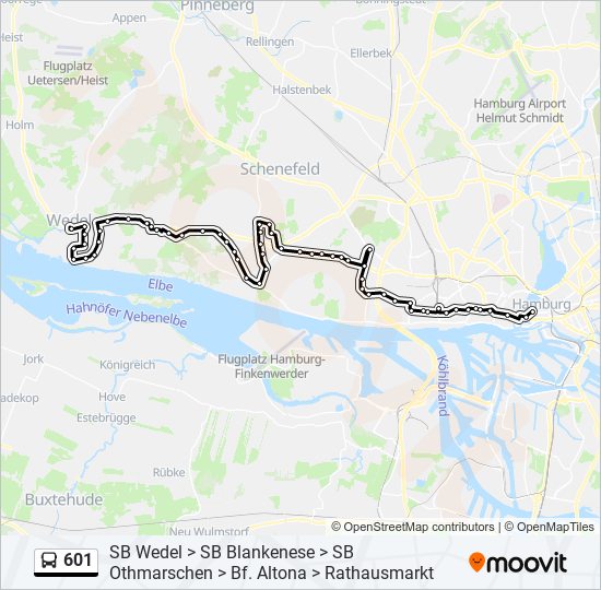 601 Route: Fahrpläne, Haltestellen & Karten - S Wedel (Aktualisiert)