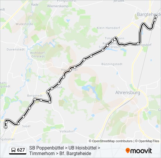 627 Route: Schedules, Stops & Maps - Bf. Bargteheide (Updated)
