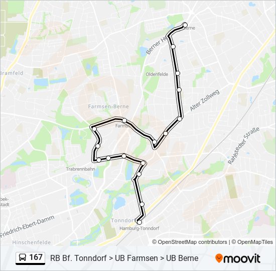 167 Route: Fahrpläne, Haltestellen & Karten - Bf. Tonndorf (Aktualisiert)