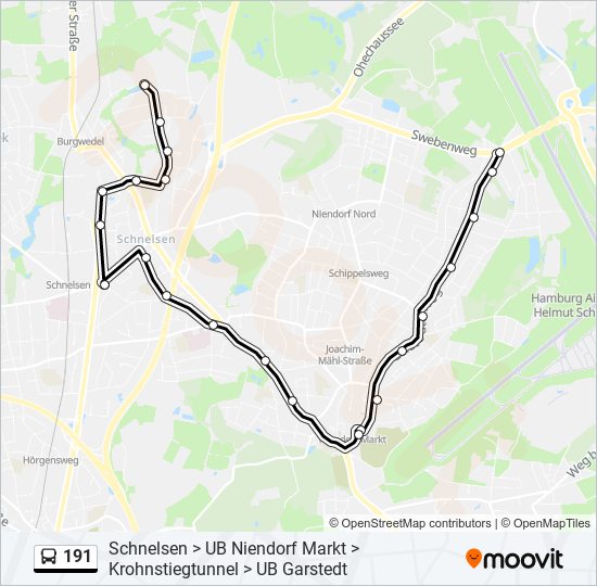 191 Route: Fahrpläne, Haltestellen & Karten - Sperlingsweg (Aktualisiert)
