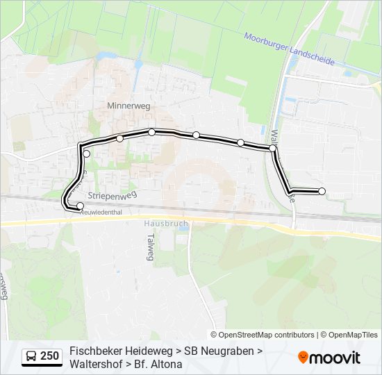 250 Route: Schedules, Stops & Maps - S Neuwiedenthal (Updated)