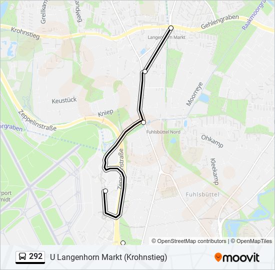292 Route: Fahrpläne, Haltestellen & Karten - U Langenhorn Markt ...