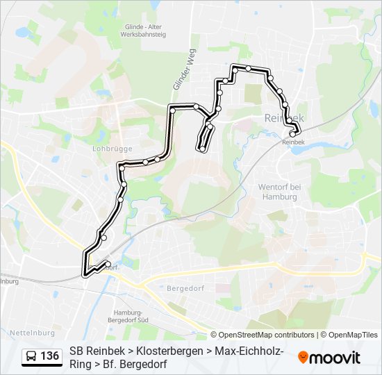 136 Route: Schedules, Stops & Maps - Bf. Bergedorf (Updated)
