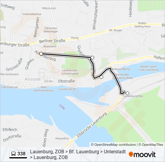 338 Route: Fahrpläne, Haltestellen & Karten - Bf. Lauenburg (Aktualisiert)