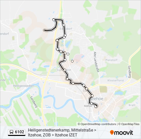6102 Route: Schedules, Stops & Maps - Itzehoe Zob (Updated)